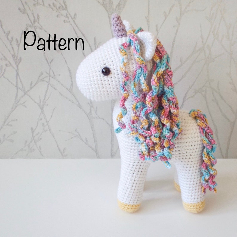 Amethyst the Unicorn Crochet Amigurumi Pattern Instructions | Etsy