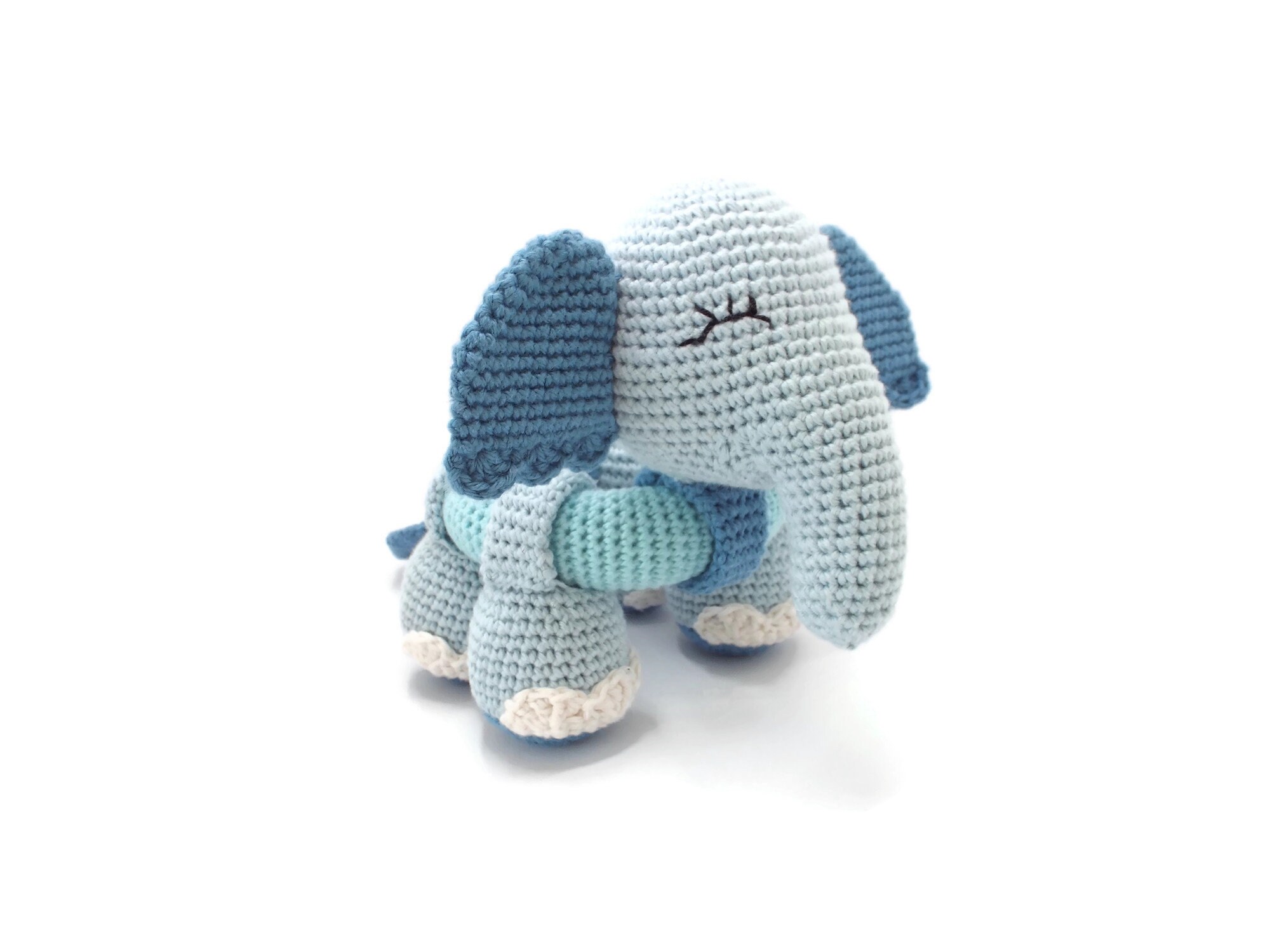 Elephant Ring Rattle Crochet Amigurumi Pattern Instructions - Etsy