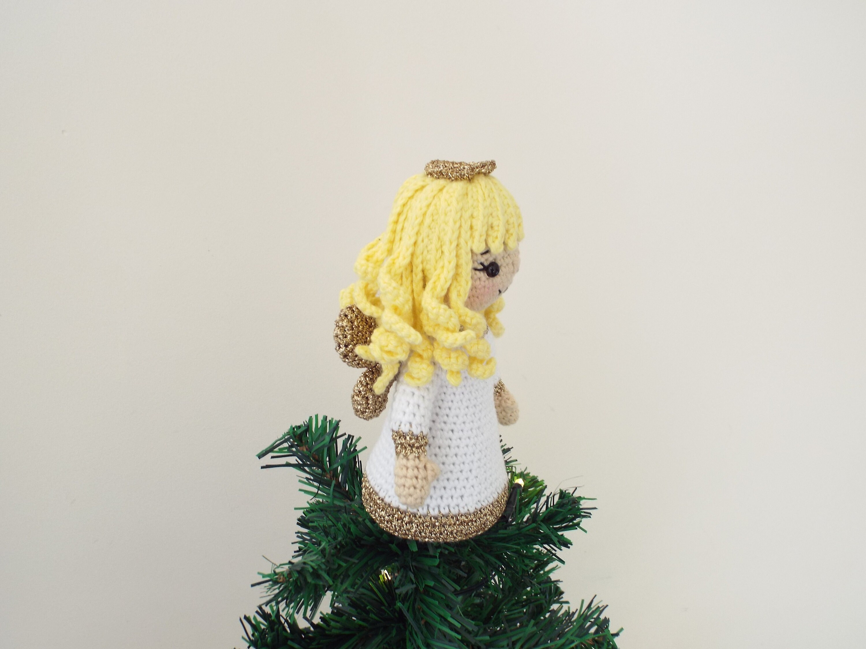 Angelica the Angel Christmas Tree Topper Crochet Amigurumi - Etsy