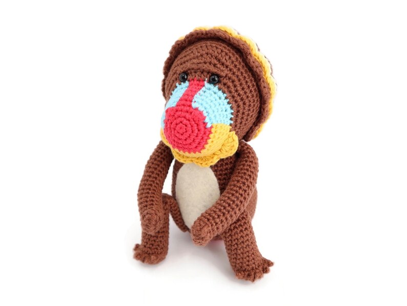 Mongo the Mandrill Crochet Amigurumi Pattern Instructions - Etsy