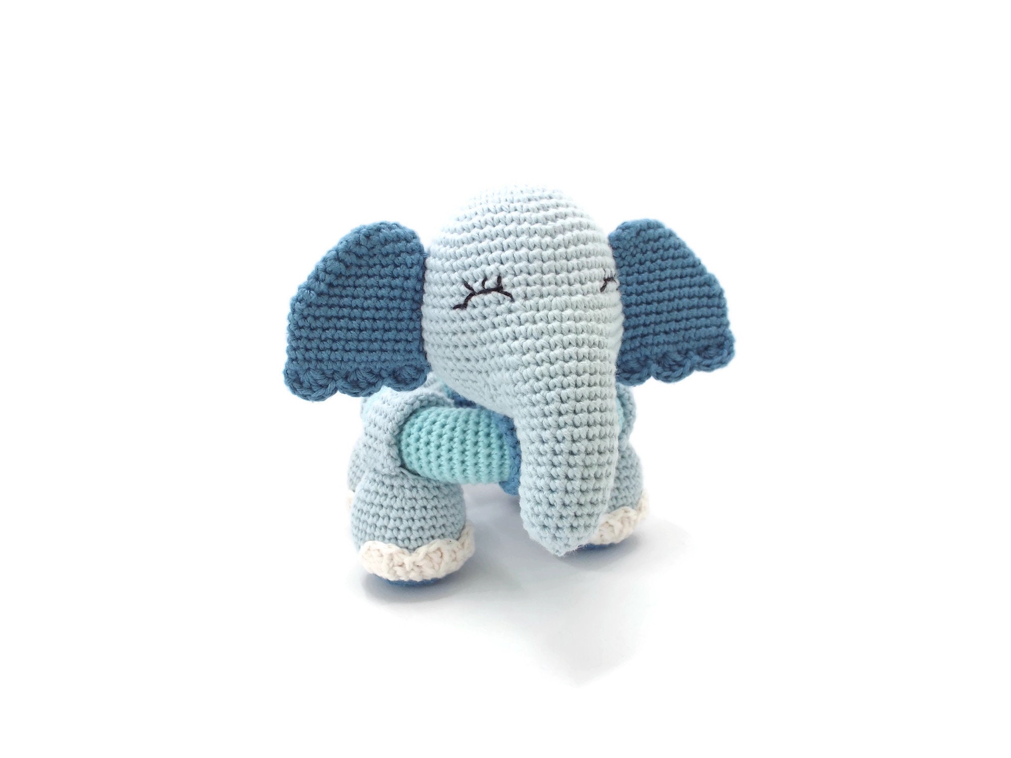 Elephant Ring Rattle Crochet Amigurumi Pattern Instructions - Etsy
