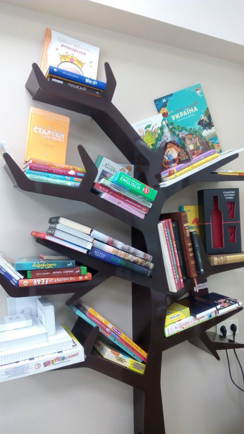 Tree Bookshelf Rustic Bookshelf Tree Shelf Nursery - Etsy