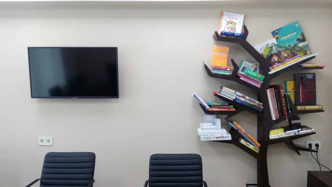 Tree Bookshelf Rustic Bookshelf Tree Shelf Nursery - Etsy