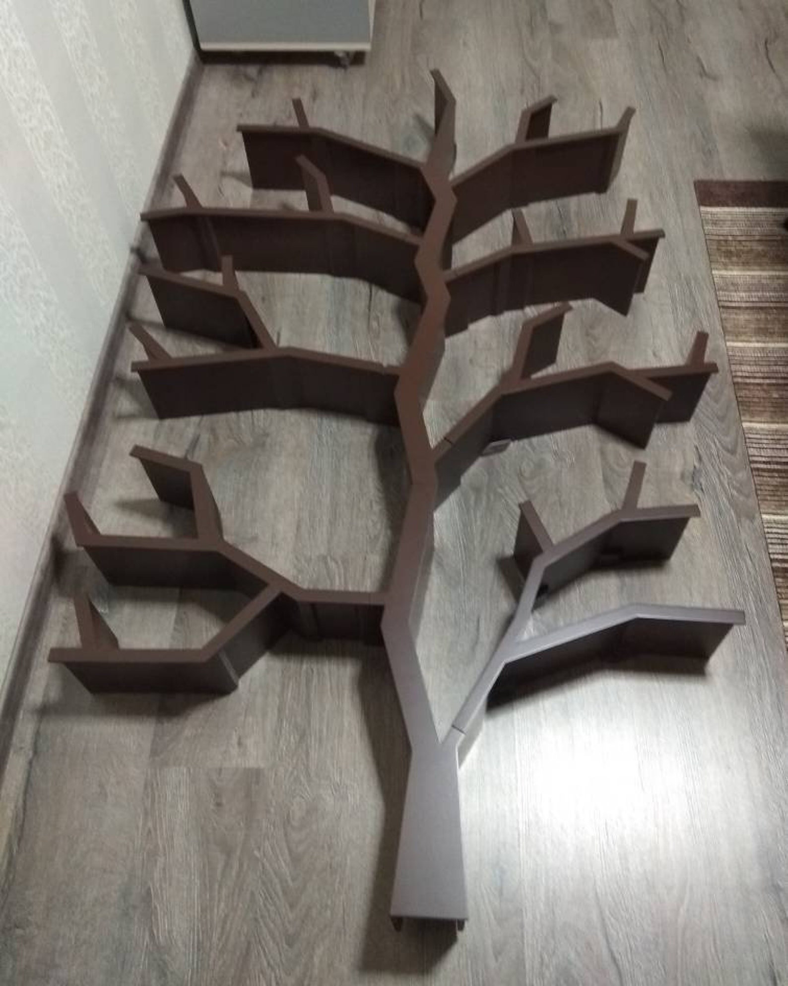 Tree Bookshelf Rustic Bookshelf Tree Shelf Interior Hand | Etsy