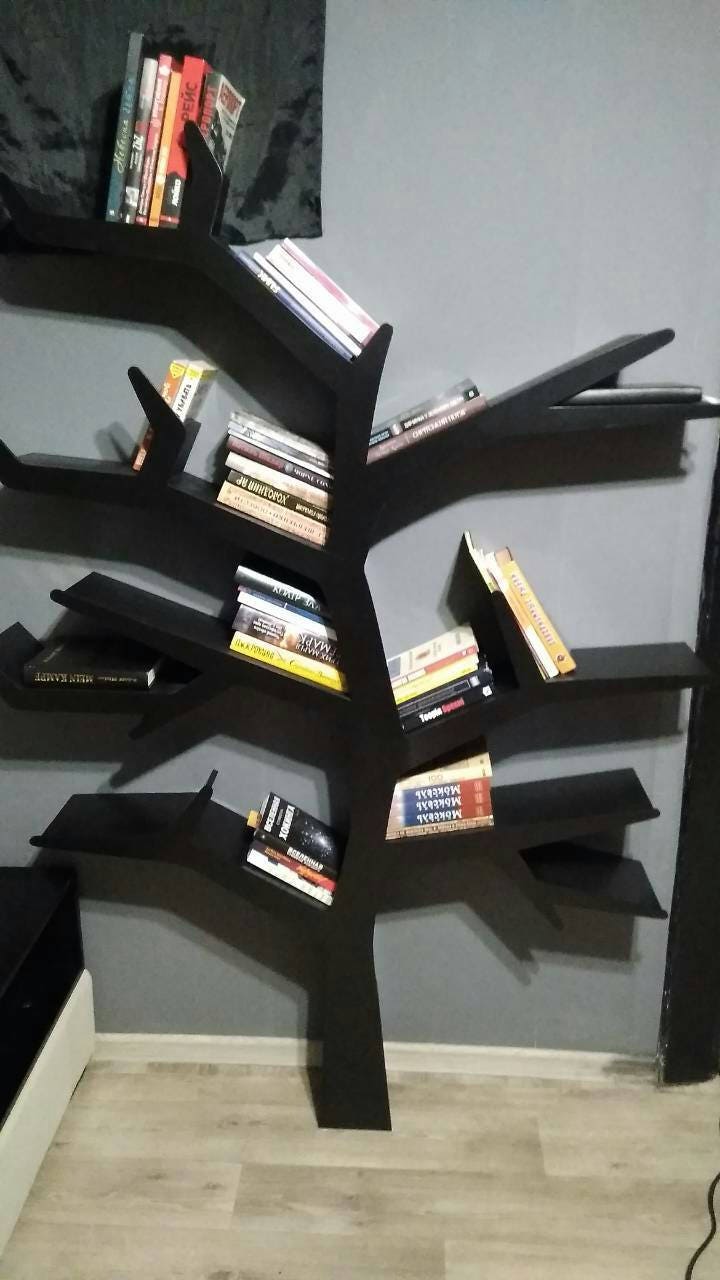 Tree bookshelf and toys Tree Bookshelf rustic bookshelf | Etsy