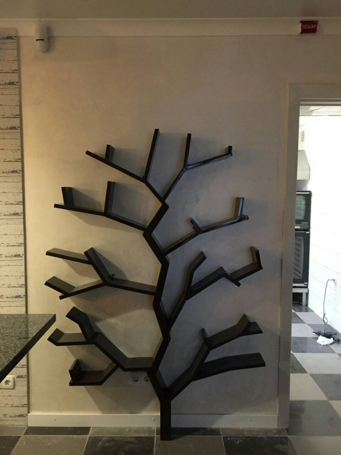 Tree Bookshelf Rustic Bookshelf Tree Shelf Interior Hand | Etsy