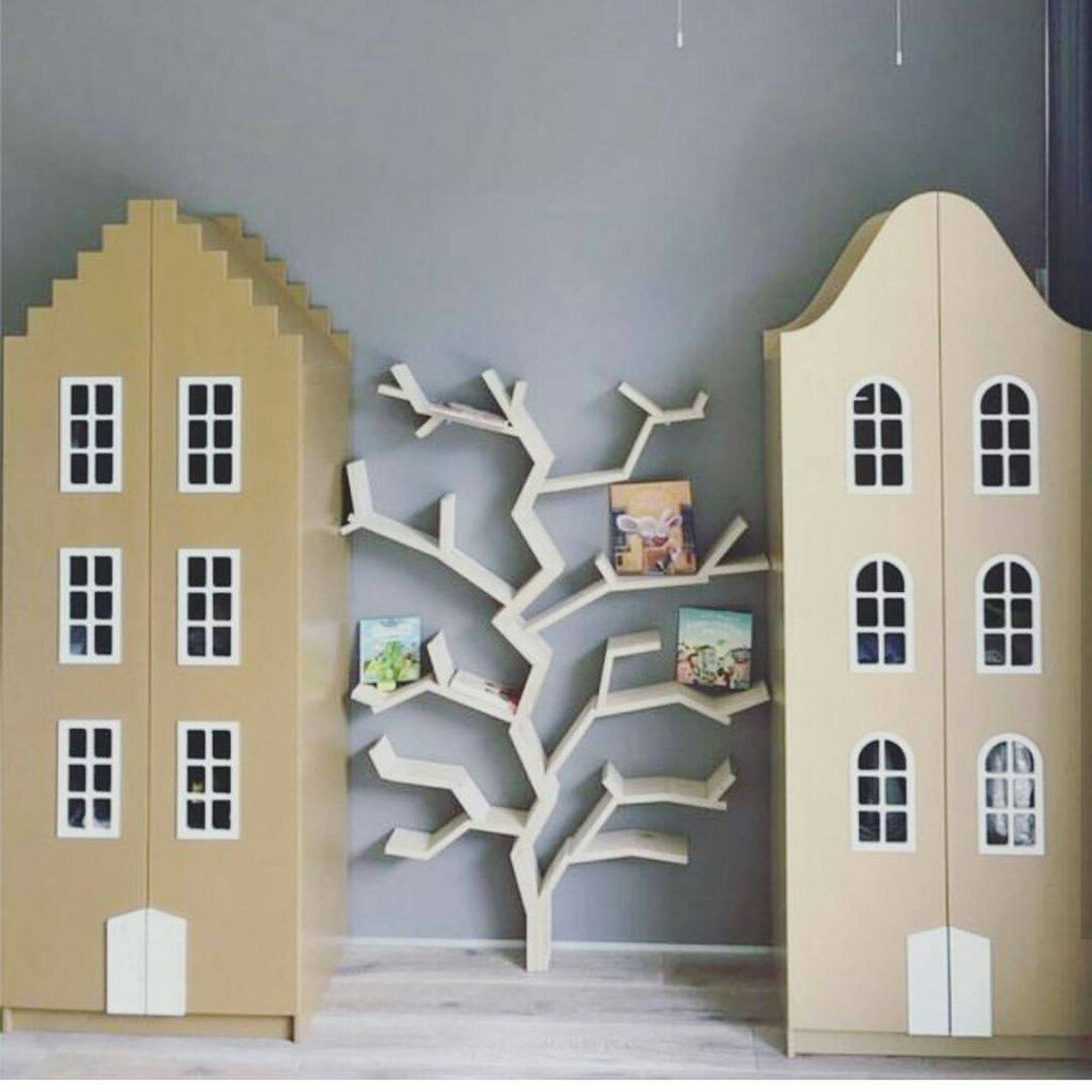 Tree Bookshelf Rustic Bookshelf Tree Shelf Interior Hand | Etsy