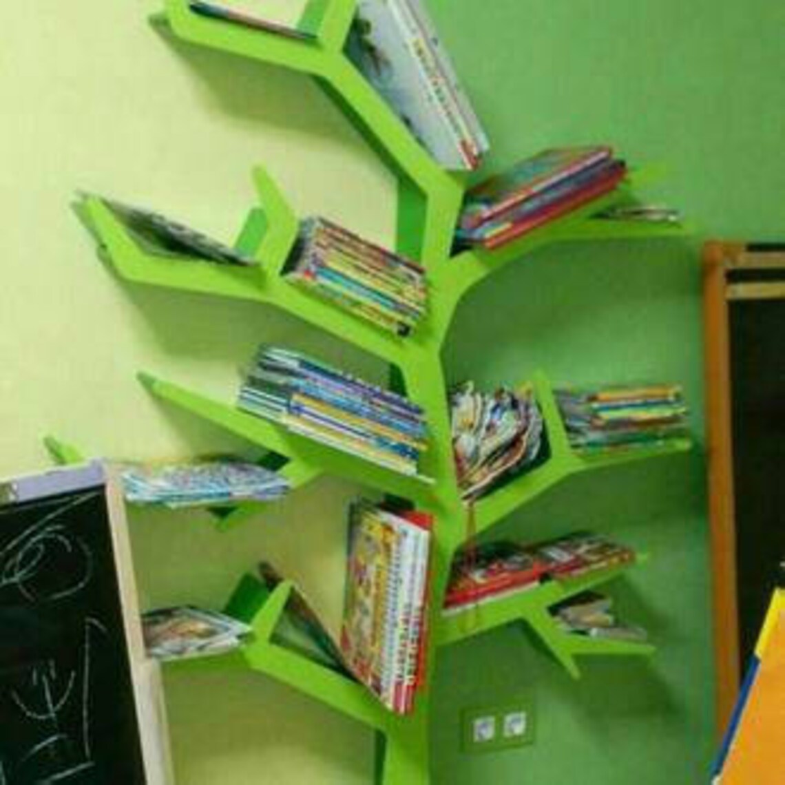 Tree Bookshelf Rustic Bookshelf Tree Shelf Nursery | Etsy