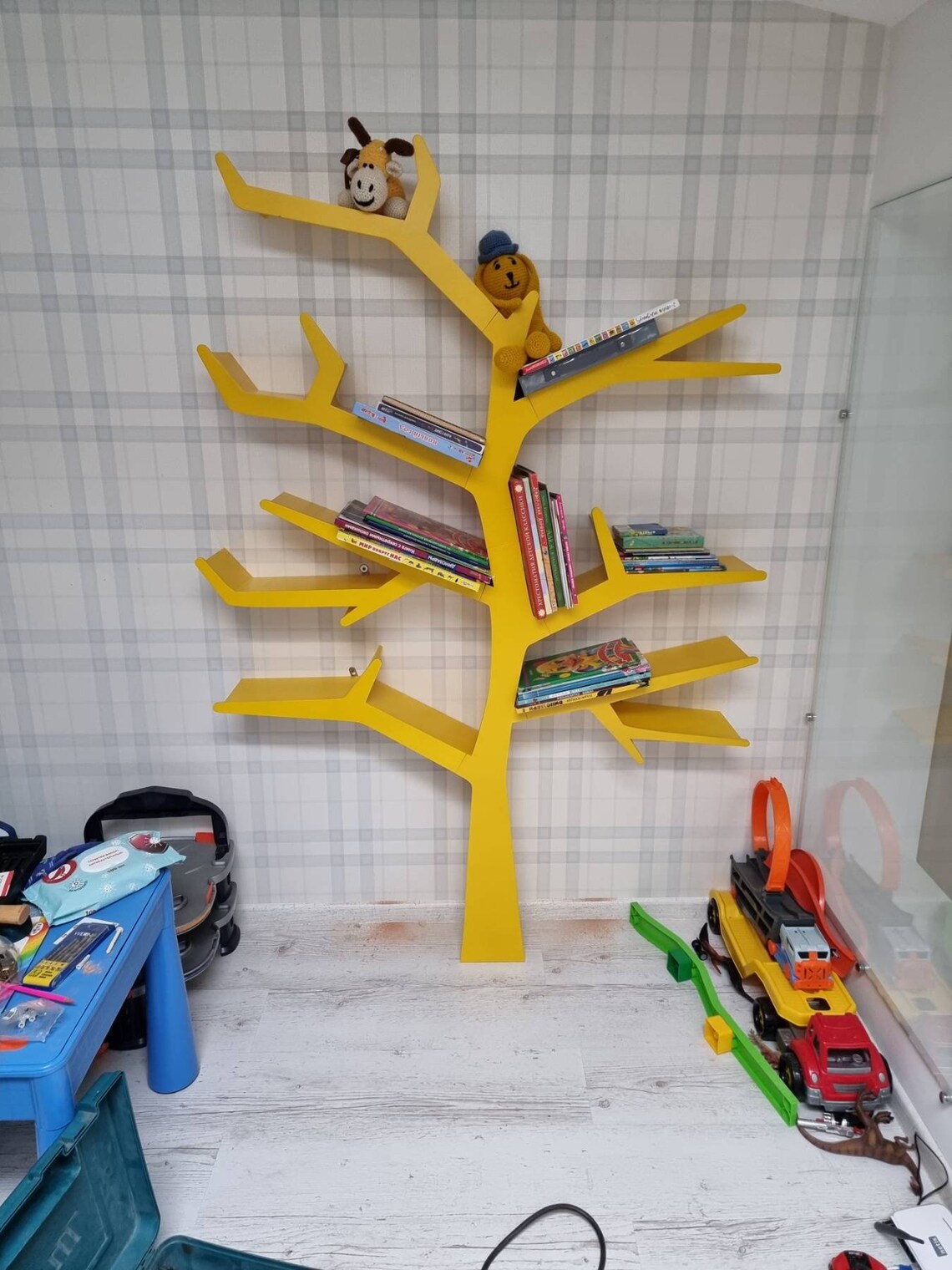 Tree Bookshelf and Toys Tree Bookshelf Rustic Bookshelf - Etsy