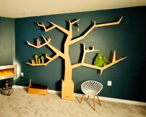 Tree Bookshelf Bookcase Book INTERIOR Hand MADE Products | Etsy