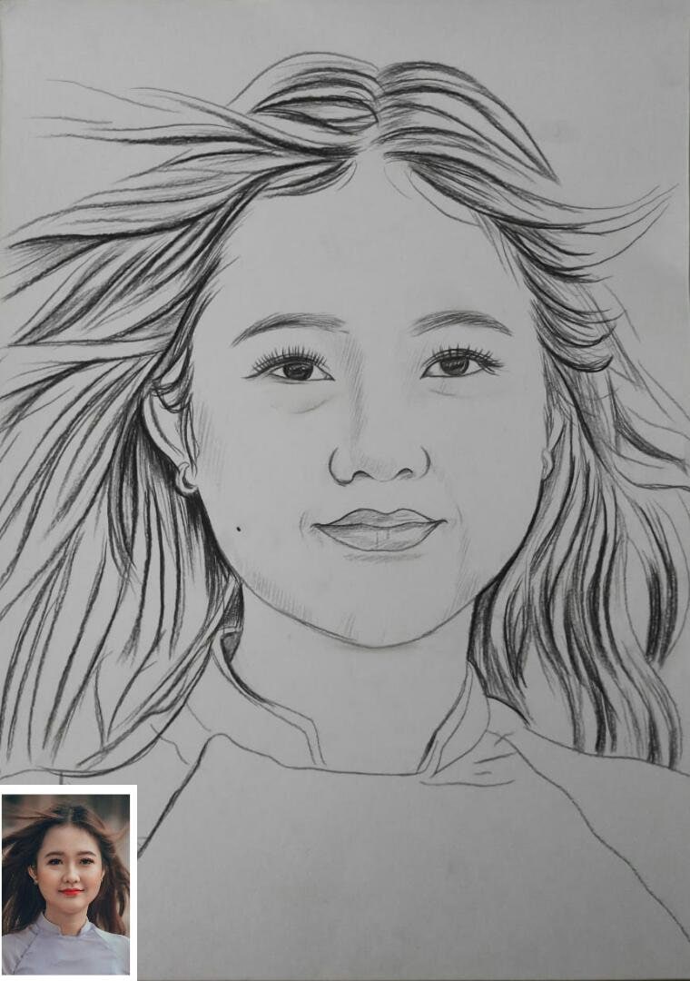 Custom Portrait Photo to Sketch Line Art Photo to Drawing | Etsy