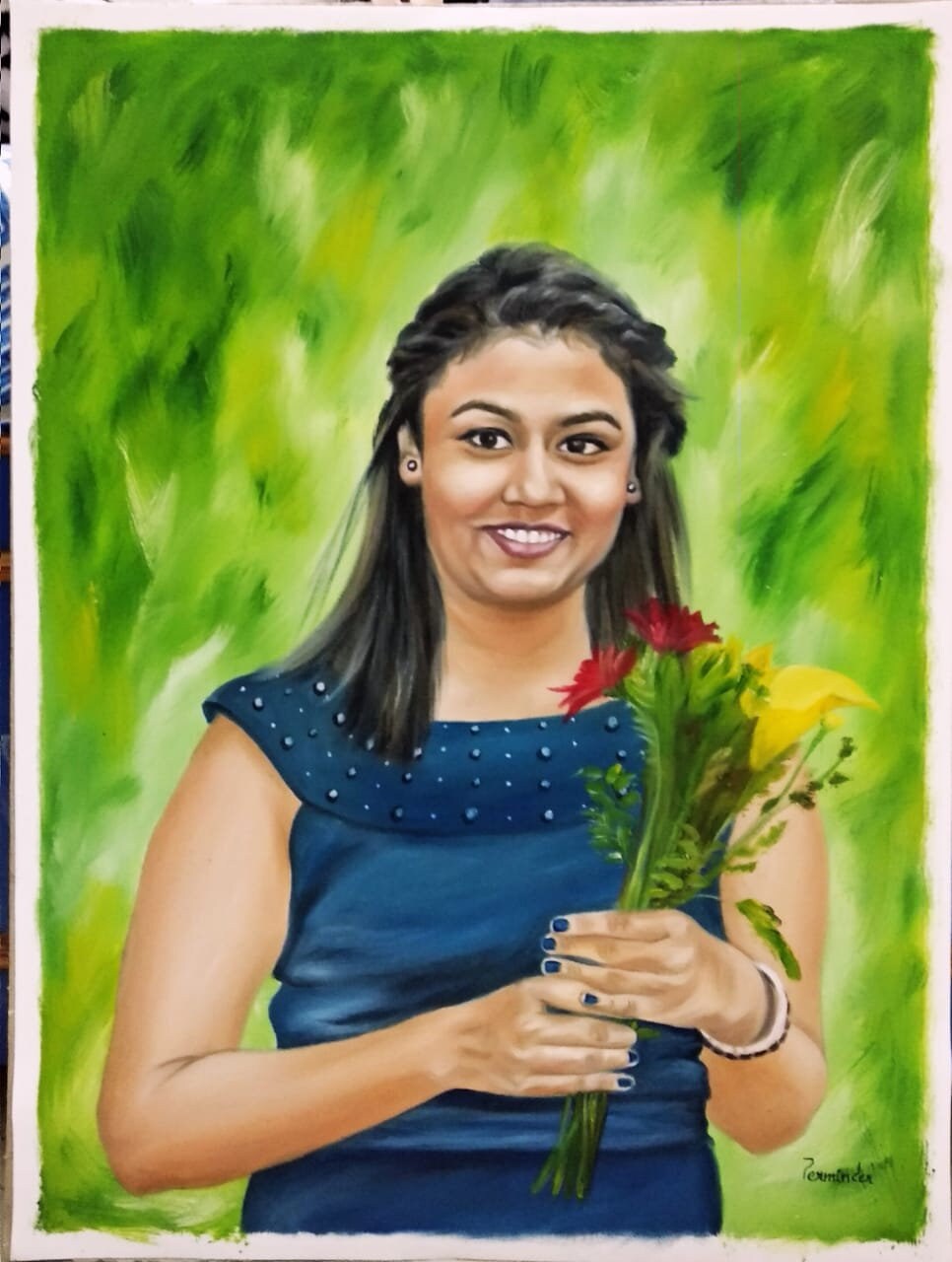 Custom Portrait,girlfriend Gift,photo to Painting,oil Painting,romantic ...