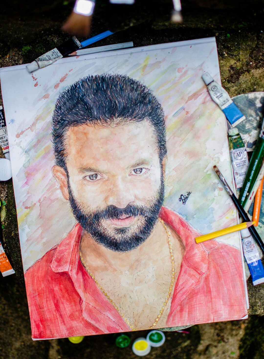 Custom Portrait/ Boyfriend Gift/ Photo to Sketch/ Watercolor Painting ...