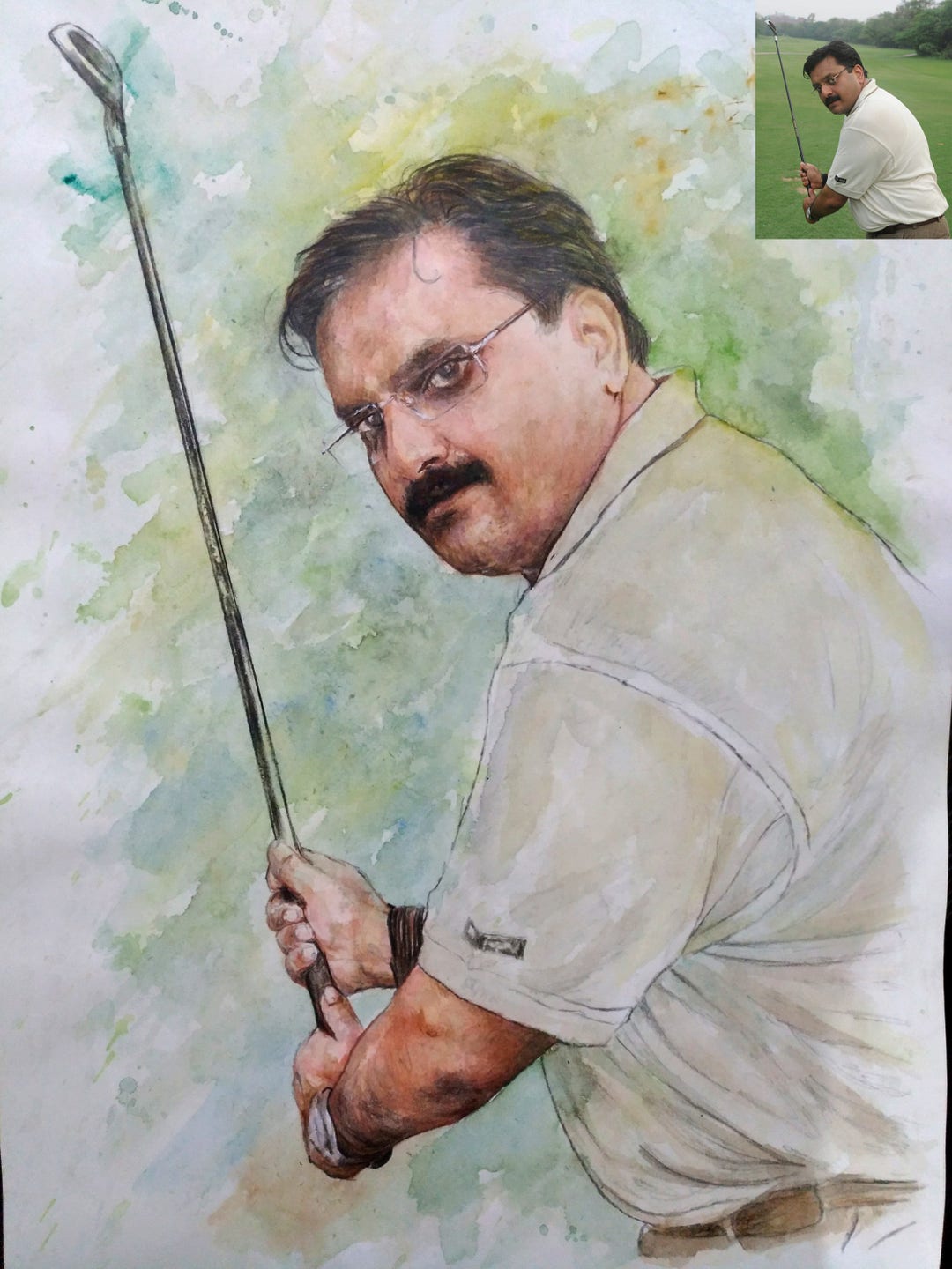 Custom Portrait, Retirement Gift, Photo to Painting, Watercolor ...