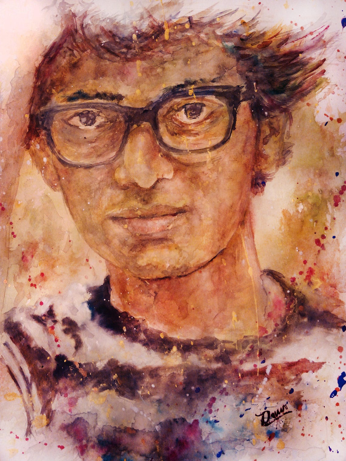 Custom Portrait/ Boyfriend Gift/ Photo to Sketch/ Watercolor Painting ...