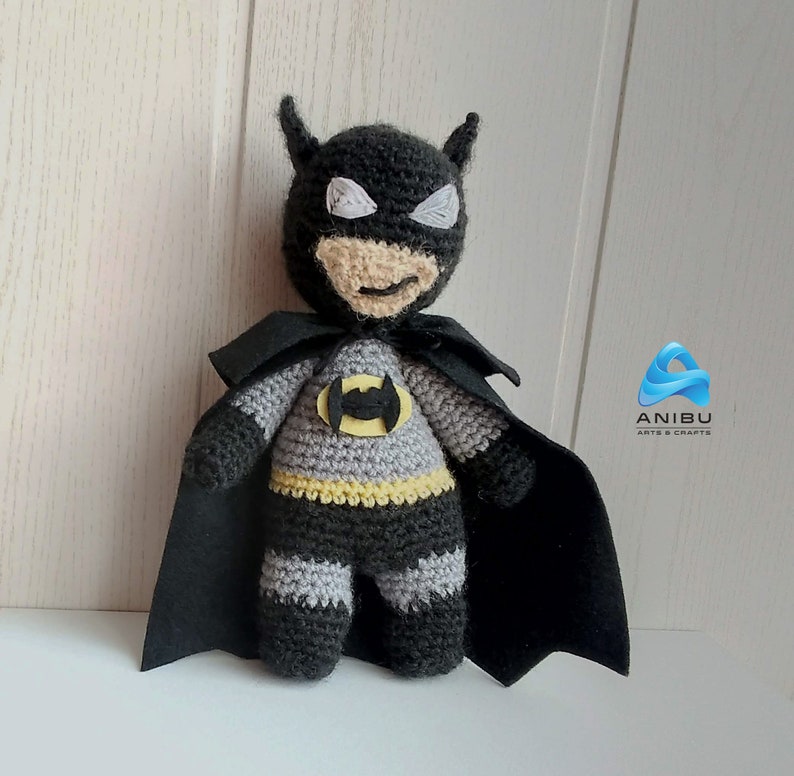 Batman Plushy Amigurumi Knitted Crochet Toy, Handmade Toy for Children ...