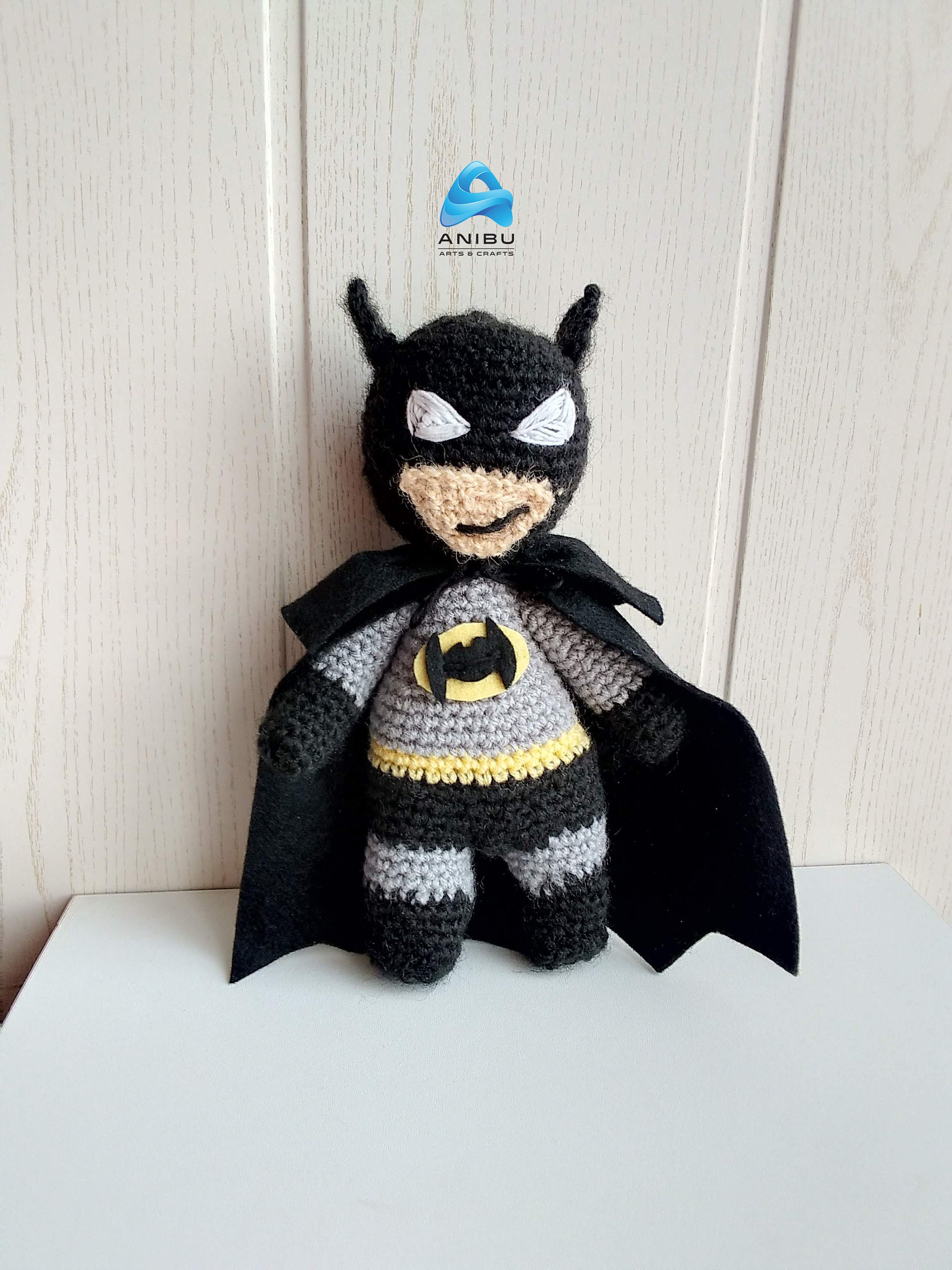 Batman Plushy Amigurumi Knitted Crochet Toy, Handmade Toy for Children ...