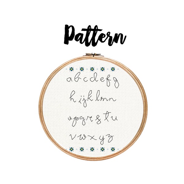 Cursive Cross Stitch - Etsy
