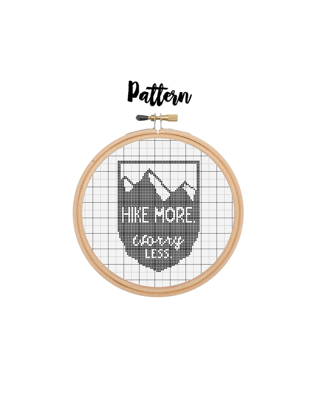 Hike More Worry Less || Cross Stitch Needlepoint Pattern - Etsy