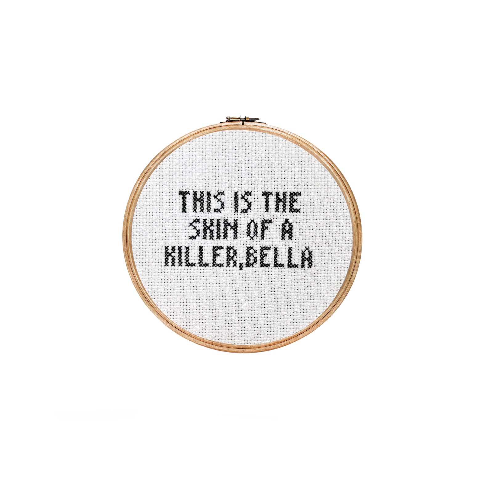 This is the Skin of a Killer, Bella || Sparkly Cross Stitch - Etsy