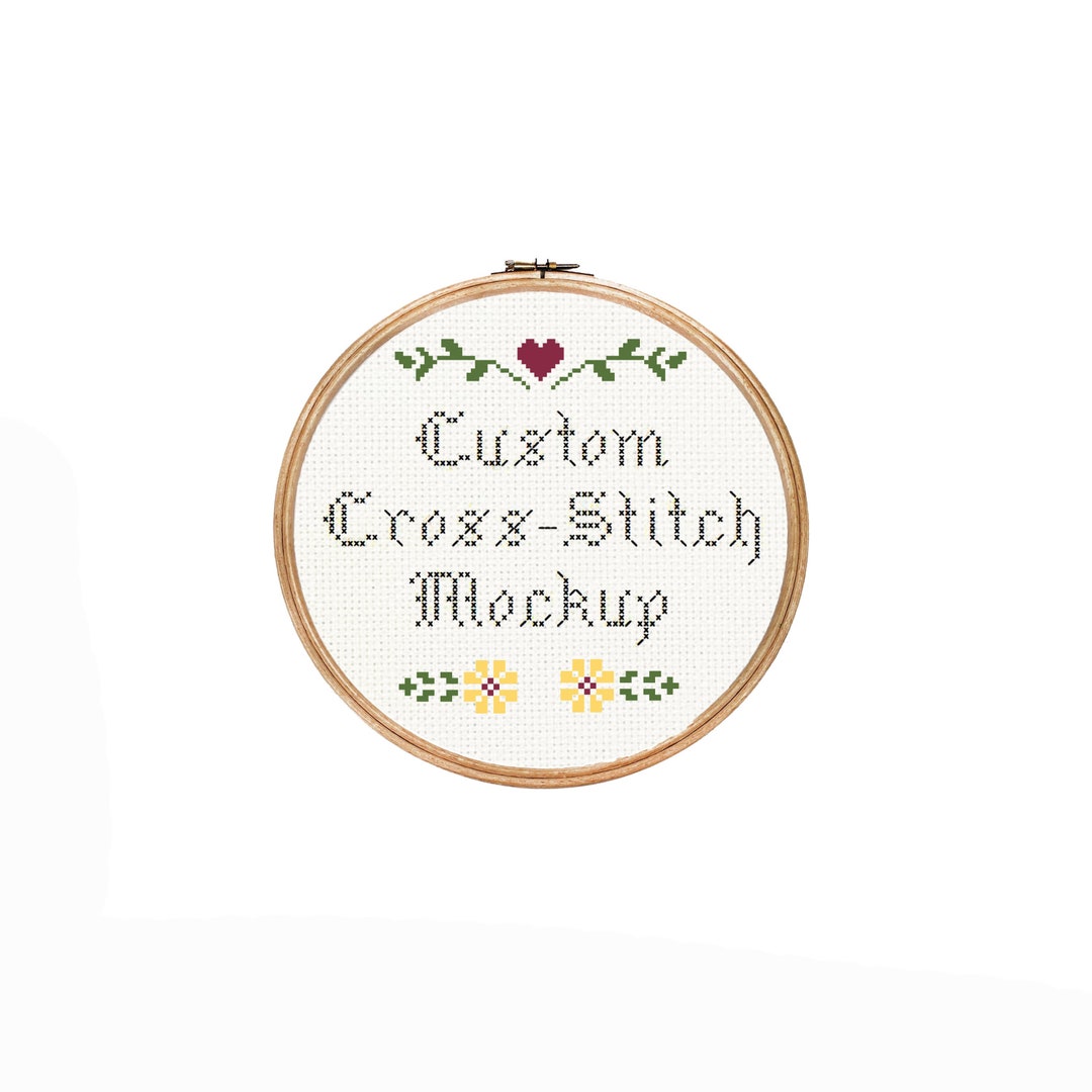 Custom Cross Stitch Mock Up - Etsy