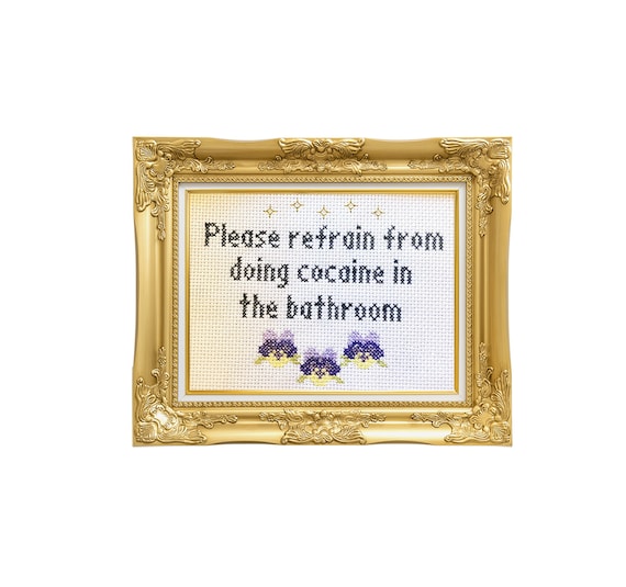 Please Refrain From Doing Cocaine in the Bathroom - Etsy