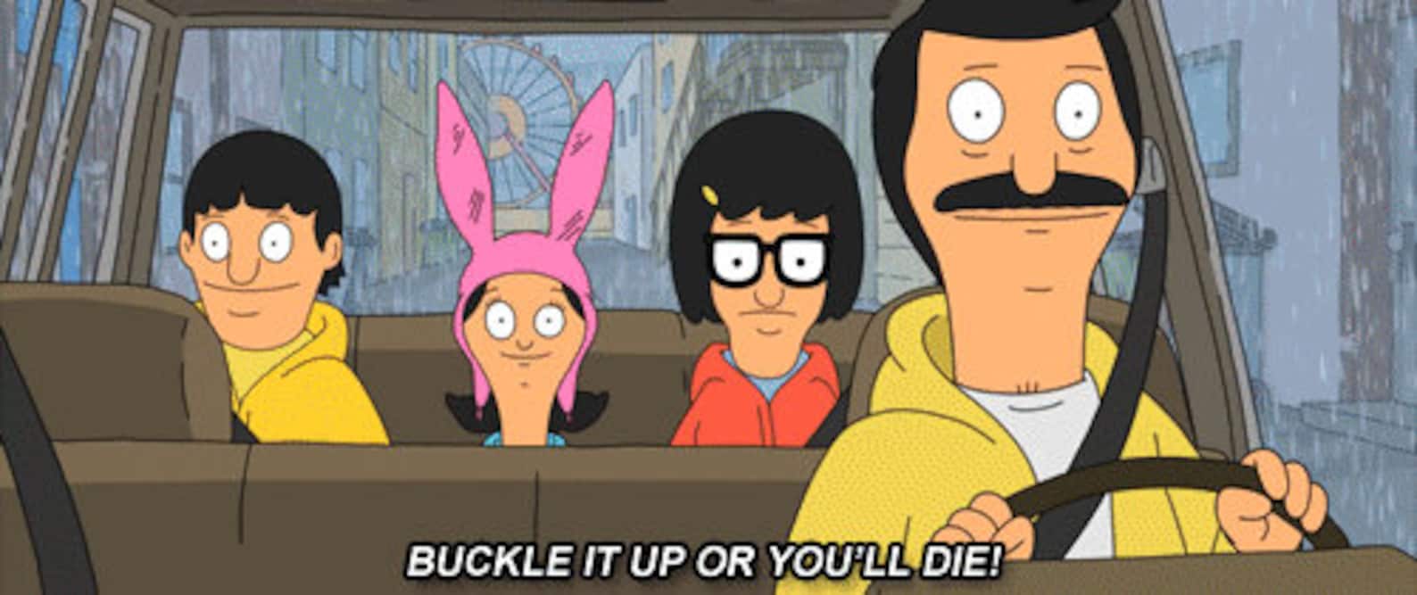 Buckle It Up, Buckle It Up, Buckle It Up, or You'll Die || Cross Stitch ...