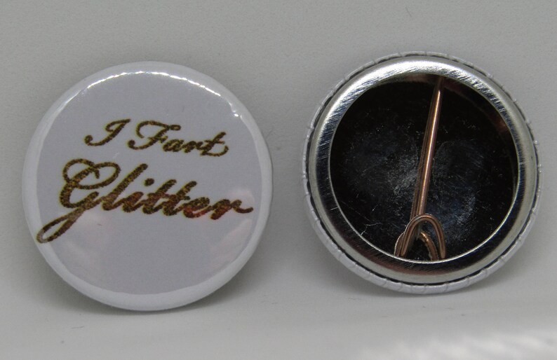I Fart Glitter Badge || Geek Lapel Pin || Funny Bag Accessory || Metal ...
