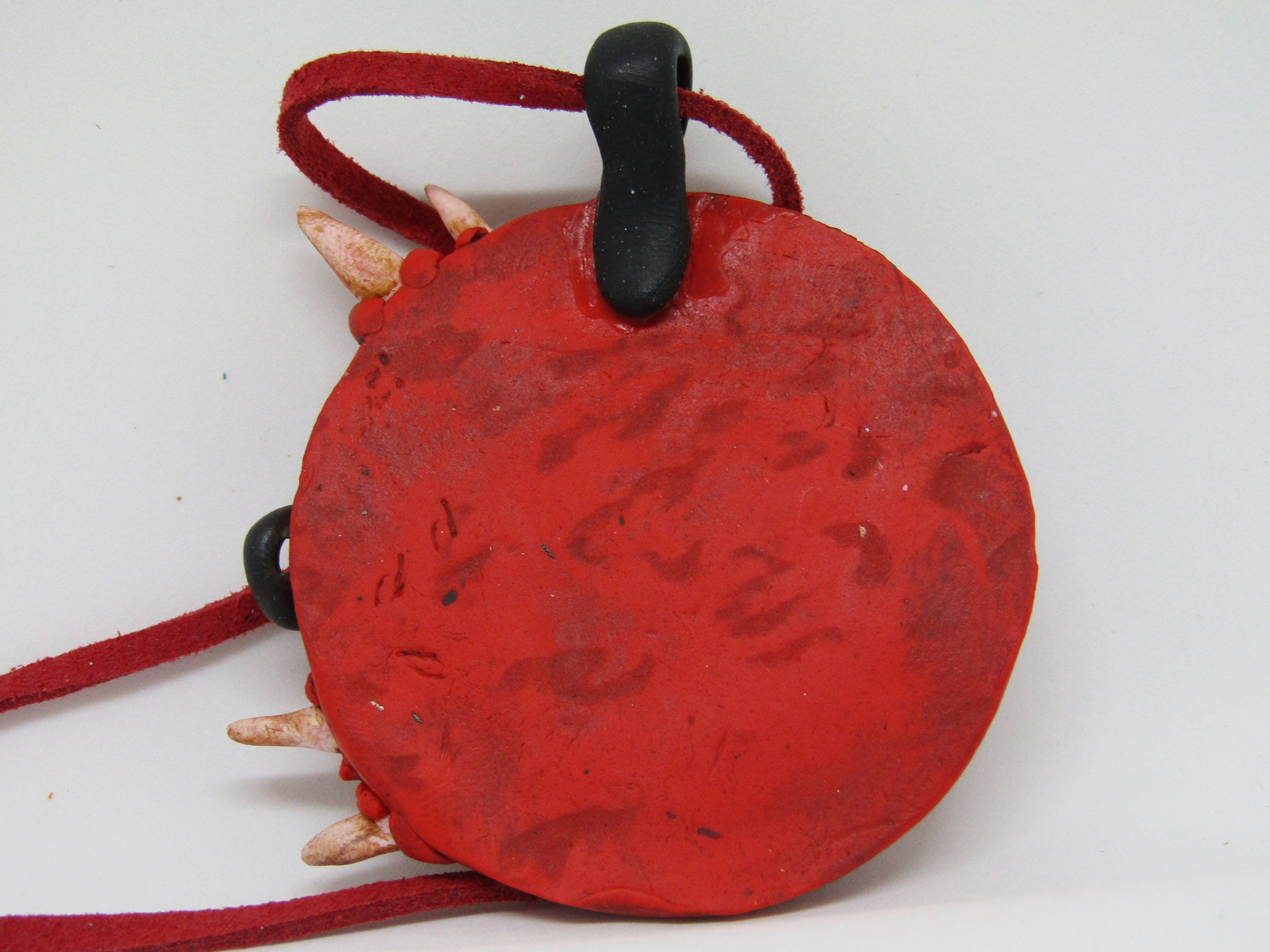 Red Clay Dragon Eye Necklace || Clay Pendant || Gothic Jewelry ...
