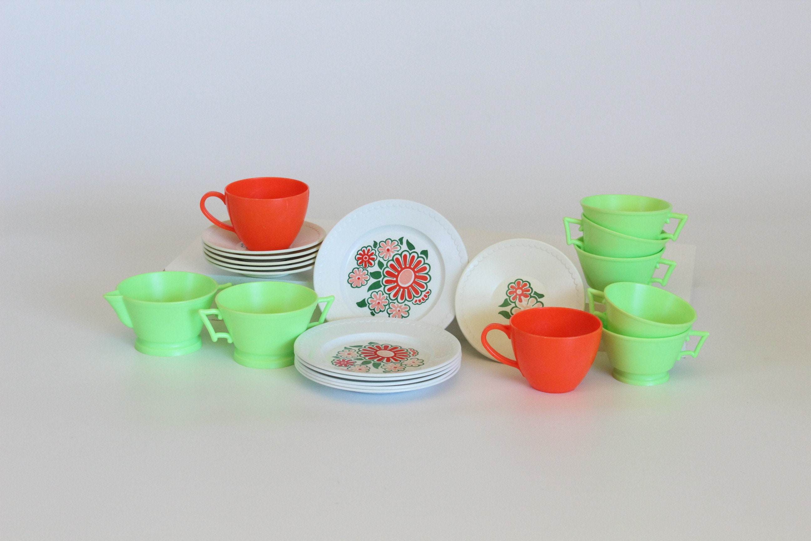 Vintage Plastic Tea Set by RELIABLE Mini Kitchen Set Made in - Etsy
