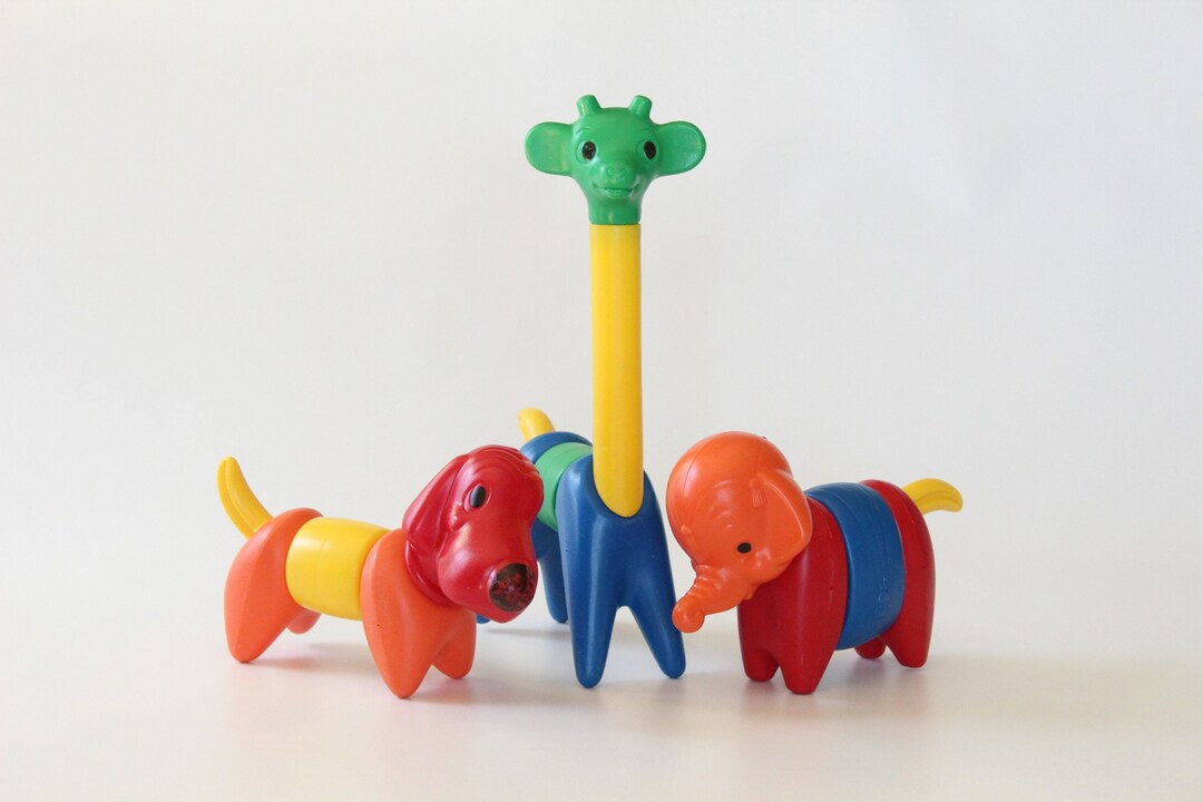 Complete! TUPPERWARE Toys, Vintage Tuppertoys Animals Set, Elephant ...