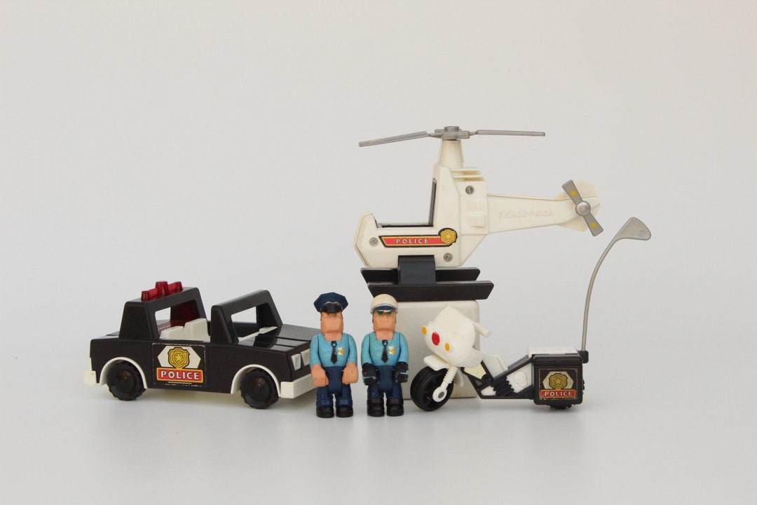 The POLICE Patrol! Vintage Fisher Price Husky Helpers, #332 POLICE ...