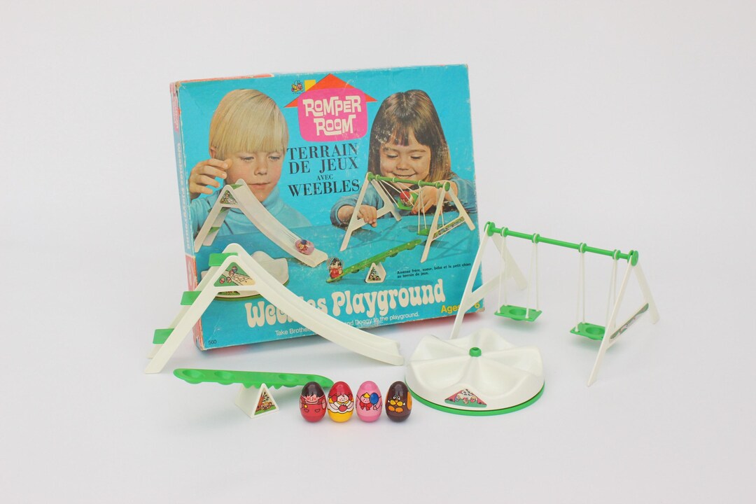 Beautiful & COMPLETE! Vintage WEEBLES Playground in Original Box ...