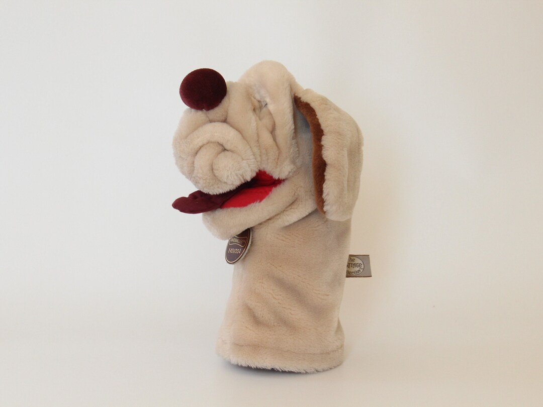 Funny Vintage WRINKLES Dog! Hand PUPPET Plush Toy, Ganzbros Toys, 1984 ...