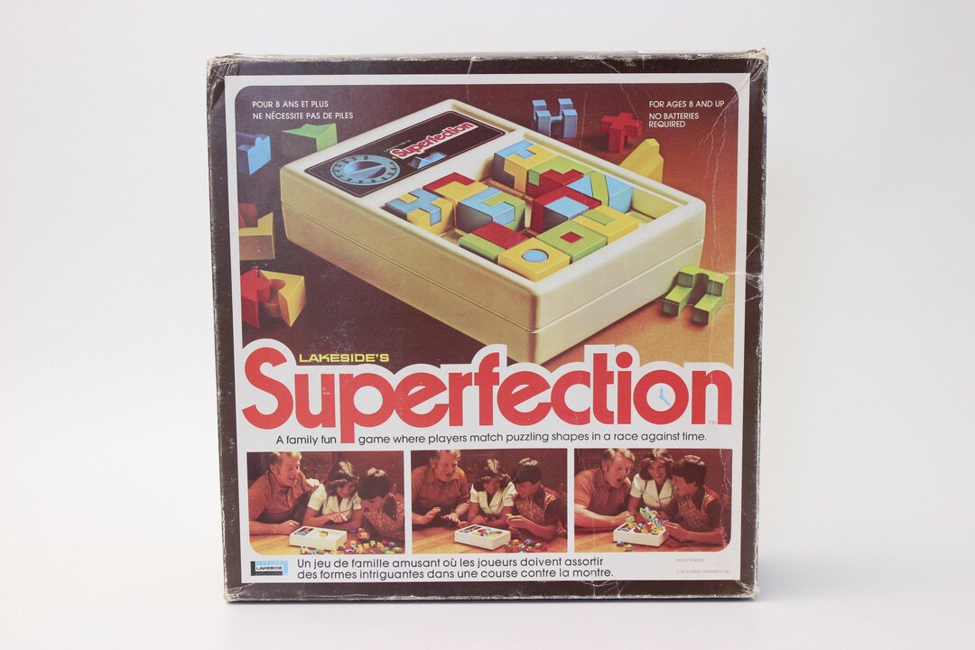 Vintage SUPERFECTION Game, Vintage Family Game Speed Game, Lakeside's ...