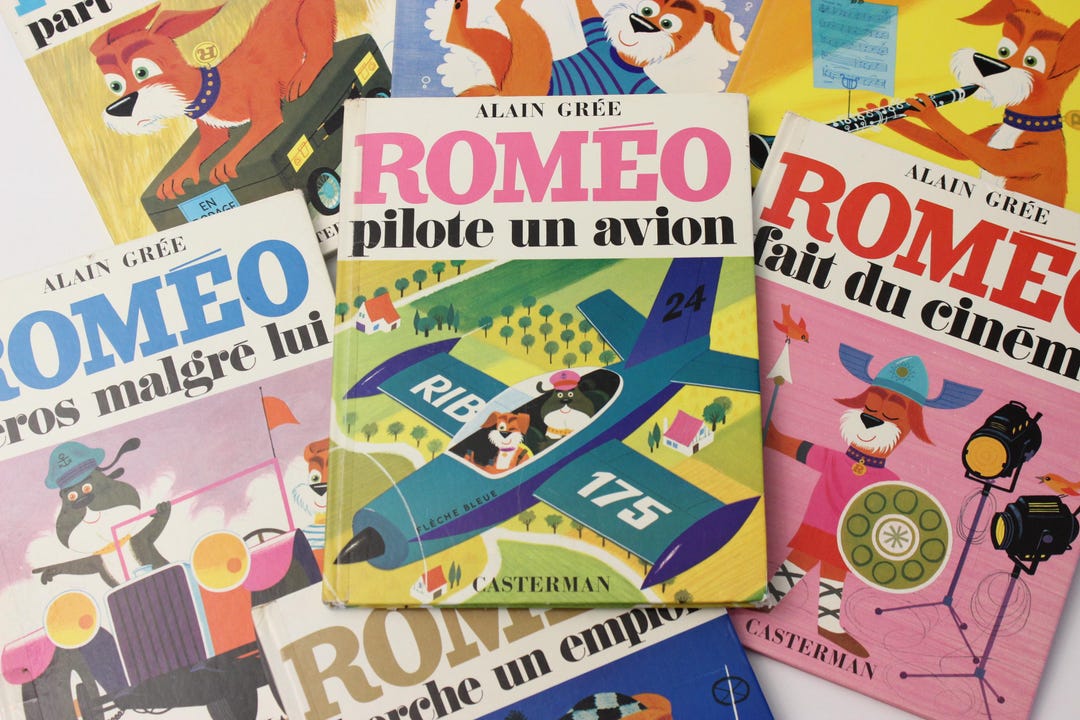 ROMÉO! 1966-1968, Vintage FRENCH Books by Alain Grée, Casterman ...