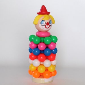 The EDUCALUX Clown! Vintage Stacking Rings Toy, Stacking Tower, Made in ...