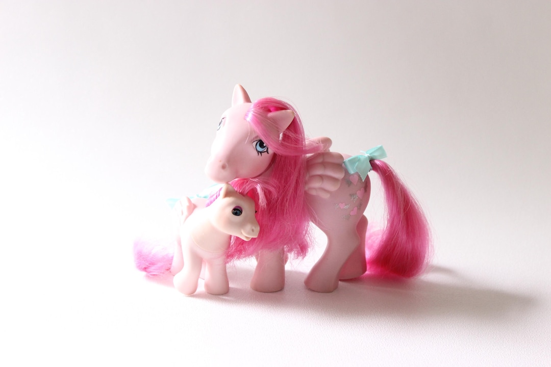 HEART THROB and Her Baby! Vintage "my Little Pony" G1, "pegasus Pony ...