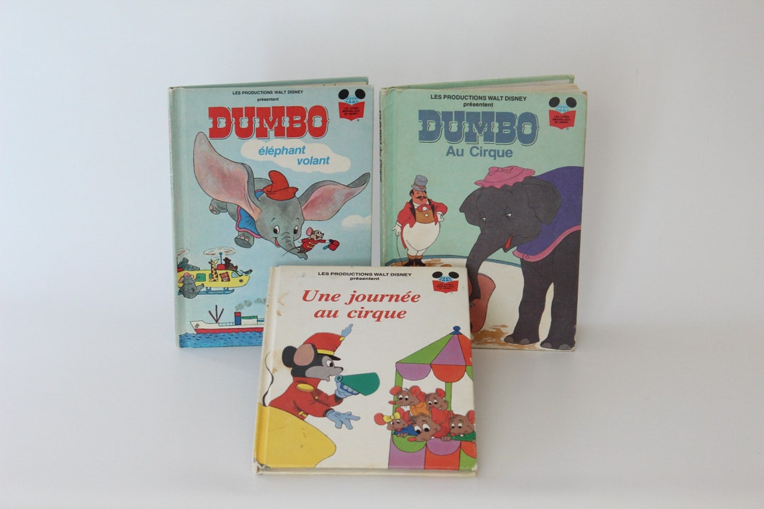 DUMBO, Set of 3 Vintage FRENCH Disney Books, Édition Club Du Livre ...