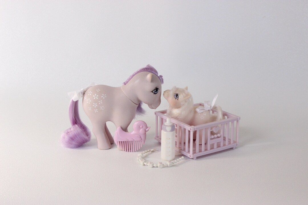 BLOSSOM With Her Lovely BABY and Accessories! Vintage "my Little Pony ...