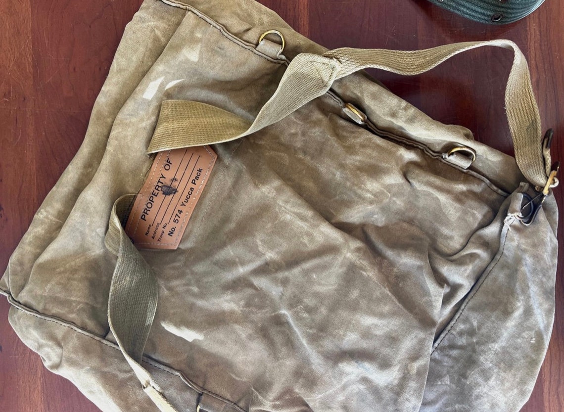 Full Set Vintage American Boy Scouts 1950s Yucca Gear Canvas 574 Bag ...