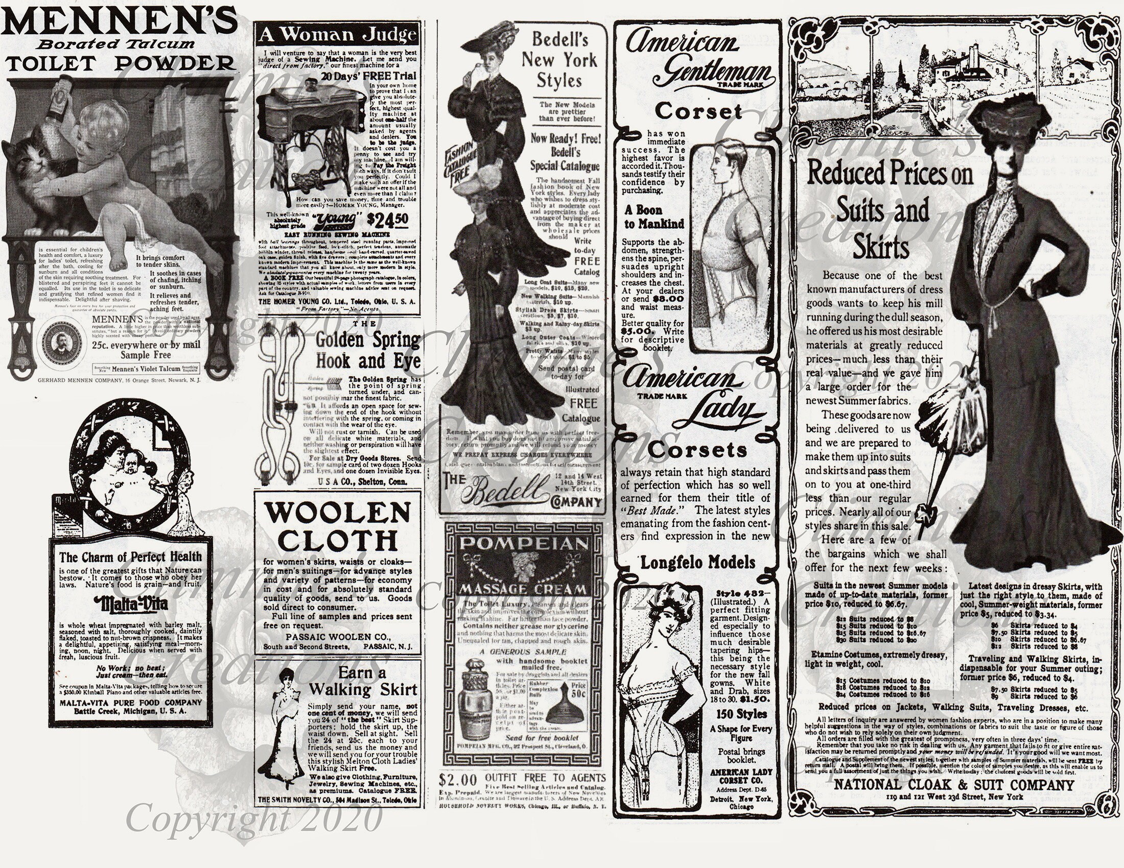 Vintage Victorian Ads Set 1 - Etsy