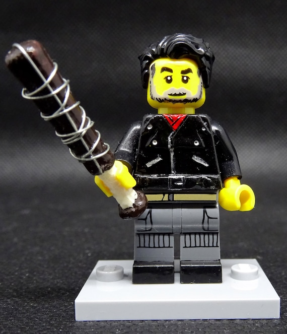 Negan the Walking Dead Minifig Lego Custom - Etsy
