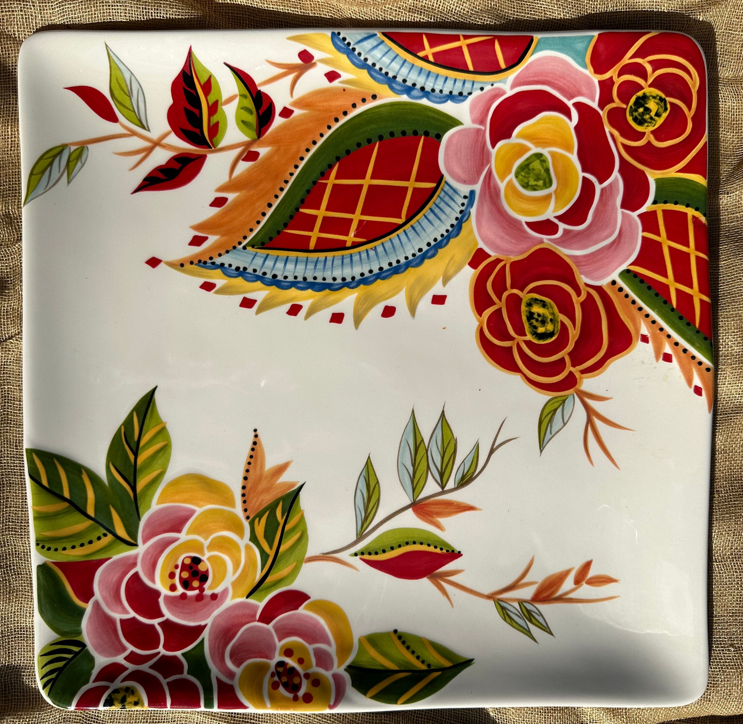 Eva Mendes for Espana Rose Pattern Dinner Plate - Etsy