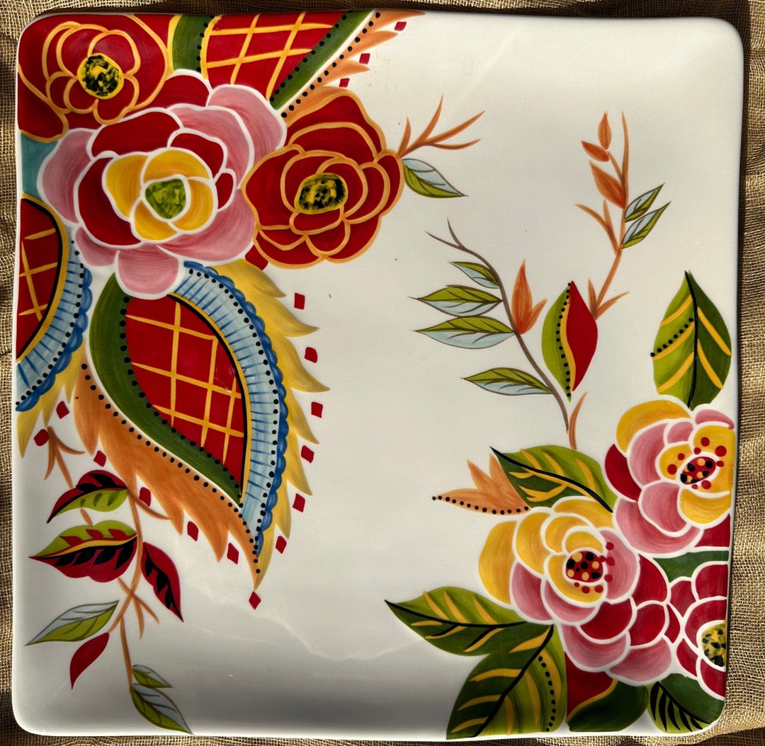 Eva Mendes for Espana Rose Pattern Dinner Plate - Etsy