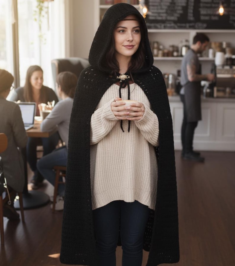 Gothic Cloak Crochet Pattern Set – PDF Bundle With Gloves, Hat, Bag ...