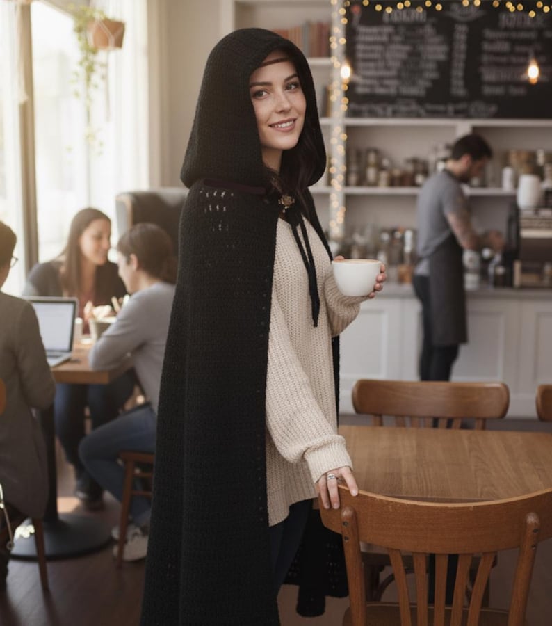 Gothic Cloak Crochet Pattern Set – PDF Bundle With Gloves, Hat, Bag ...