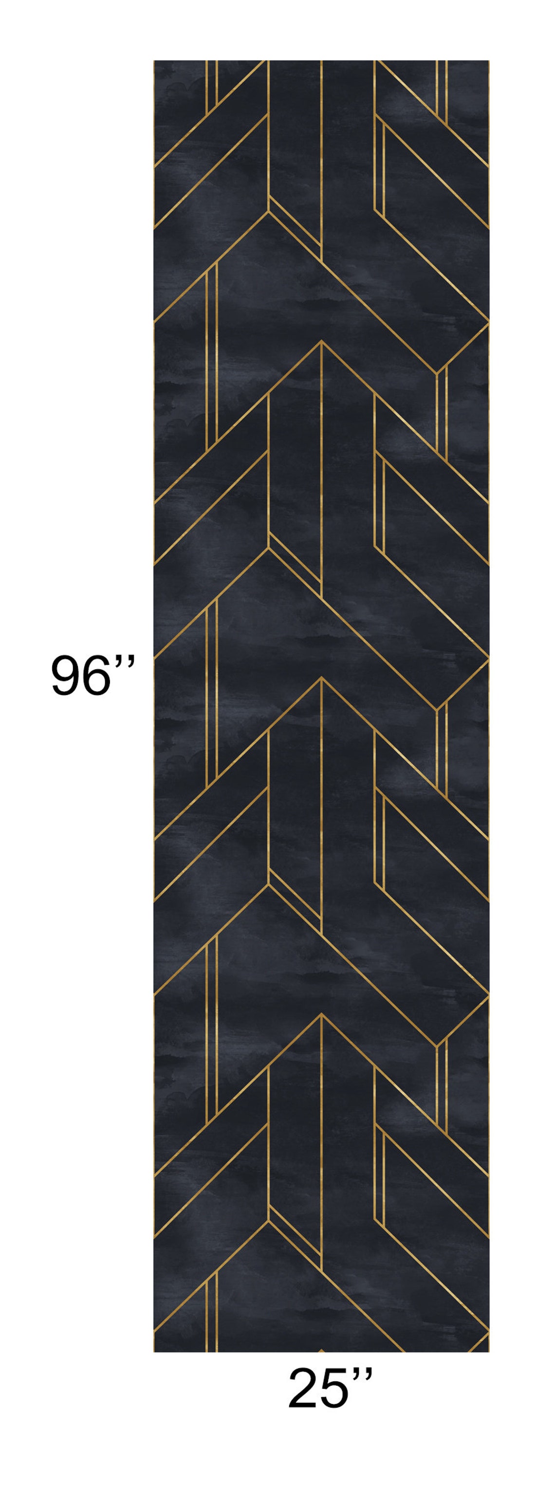 Removable Wallpaper Gold and Navy Blue Geometric Peel & Stick - Etsy