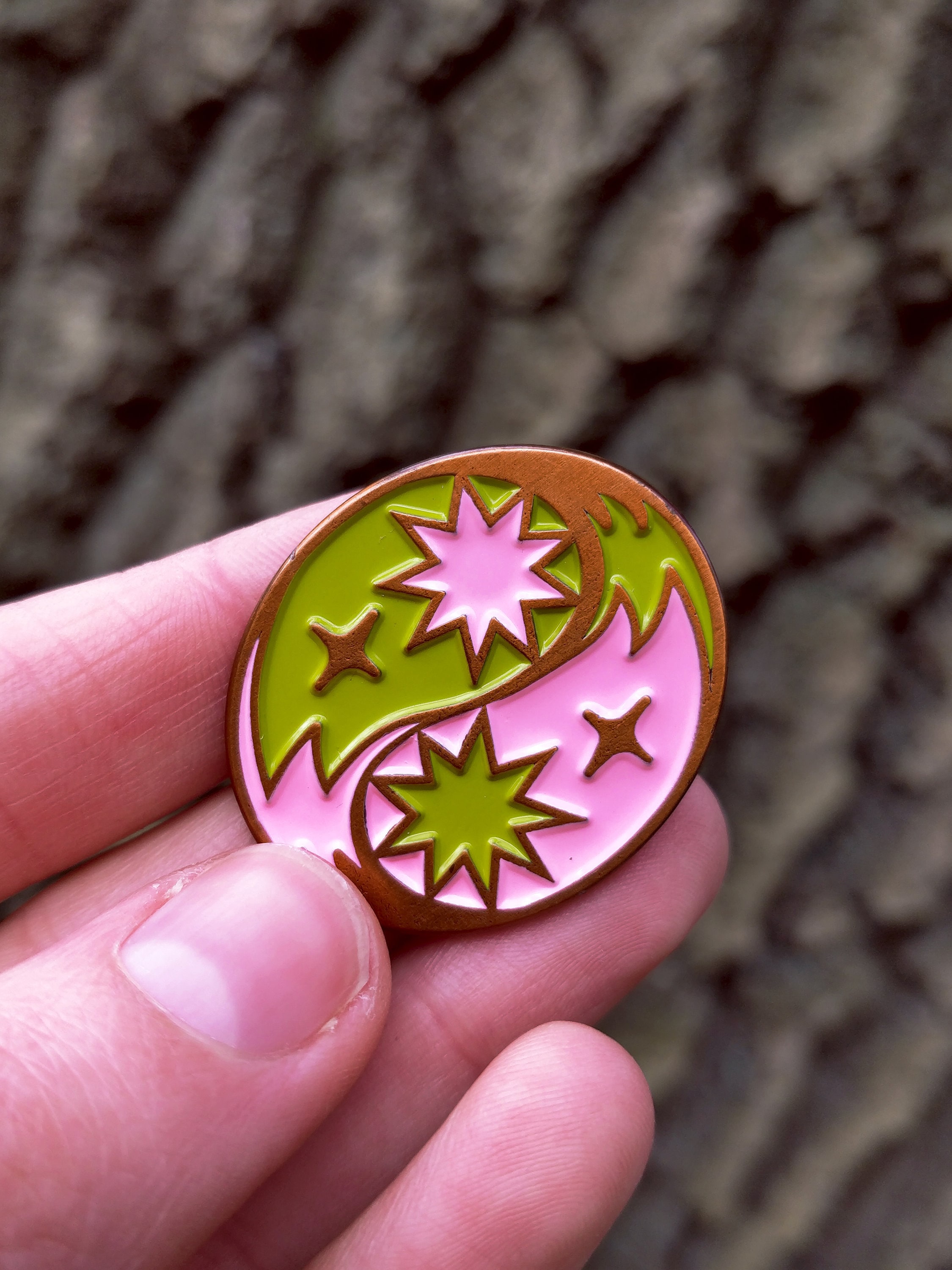 Shooting Star Enamel Pin Yin Yang Enamel Pin Star Pin Badge Celestial ...