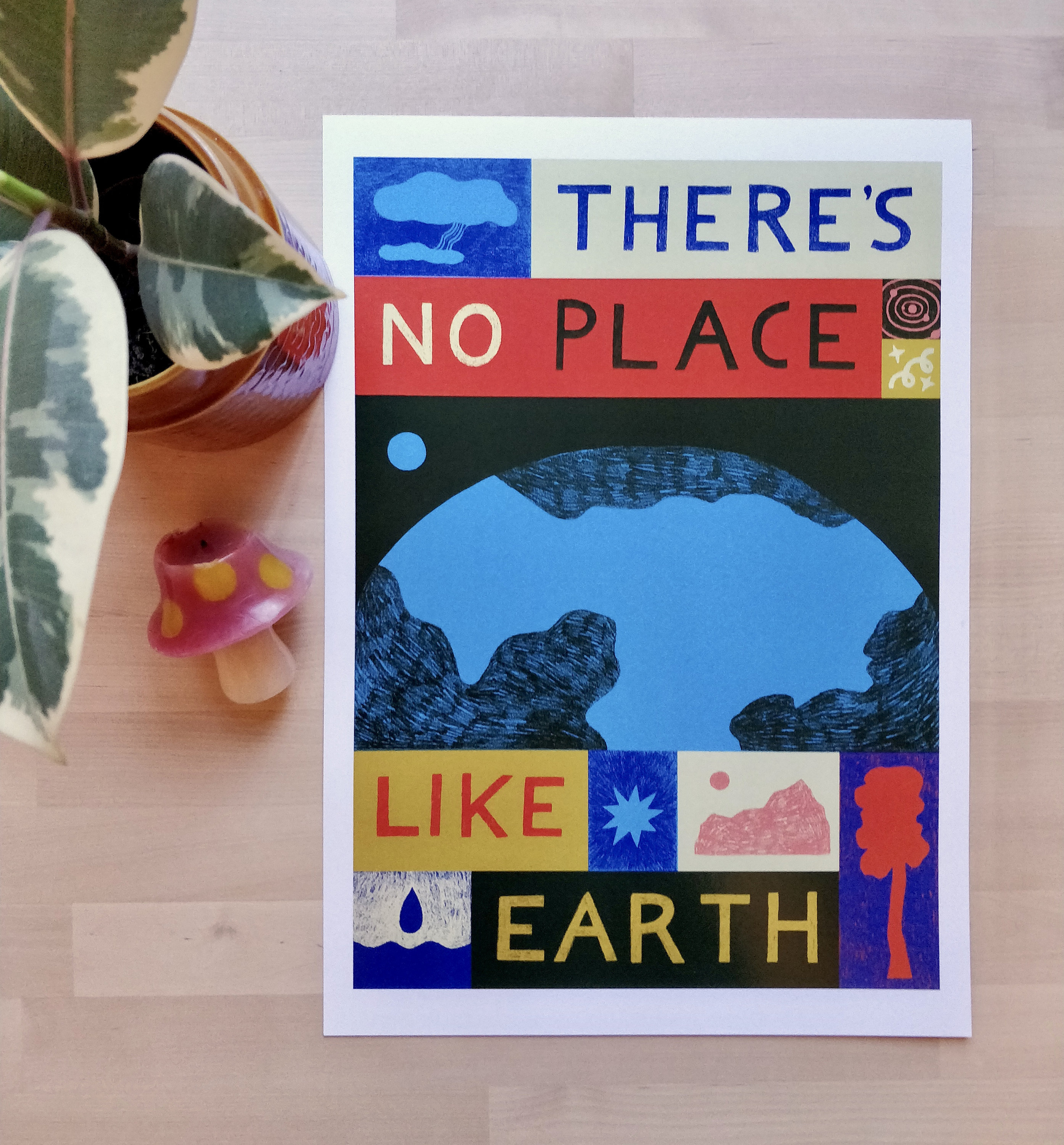 Earth Print | A5 A4 A3 |climate Change Illustration | Protest Poster ...